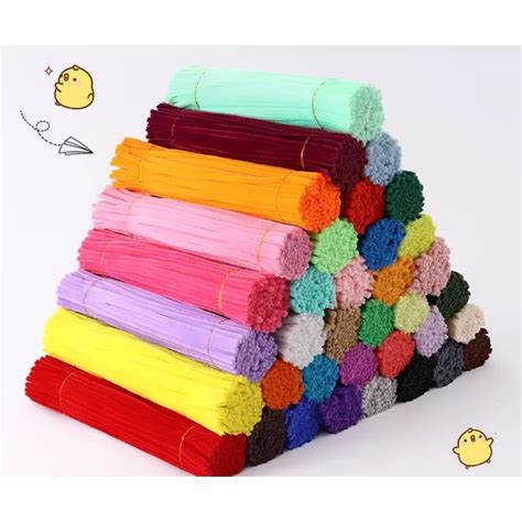 พร้อมส่งในไทย ลวดกำมะหยี่ 50ชิ้น ดัดง่าย ขนนุ่มฟู ยาว 29 Cm ทำดอกไม้ Diy สร้างสรรค์งานประดิษฐ์