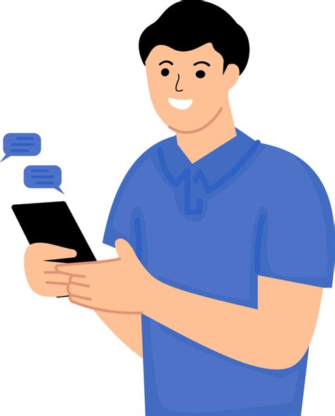 Young Man Sending Message At Social Networks 36895726 Png