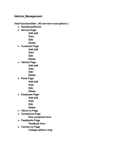 Vehicle Management Pdf