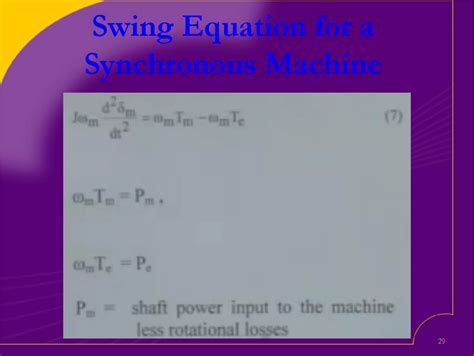 Swing Equation Solution And Swing Cure Ppt