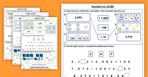 Free Numbers To 10000 Homework Extension Year 5 Place Value