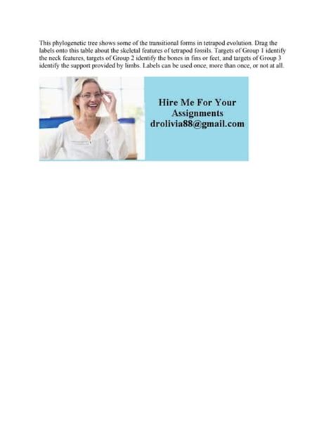 This Phylogenetic Tree Shows Some Of The Transitional Forms In Tetrapo Pdf