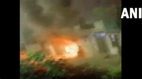 Delhi Battery Warehouse Fire Video Massive Blaze Erupts In Ghazipur