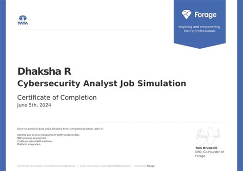Dhaksha Rupeshkumar On Linkedin Tataconsultancyservices Forage