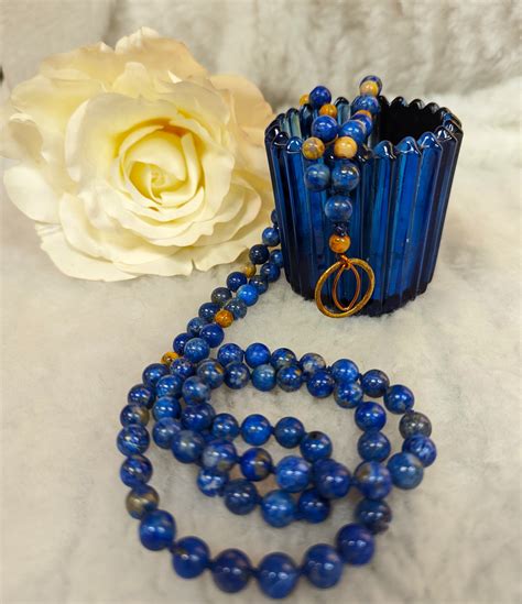 Lapis Lazuli And Crazy Lace Agate Mala — Cmk Energy Llc