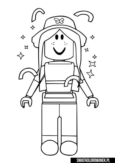 Roblox Girl Character Coloring Pages Pegatinas Bonitas Dibujos