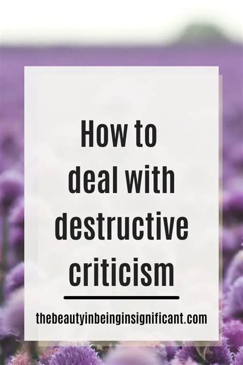 How To Deal With Destructive Criticism How To Deal With Destructive Criticism