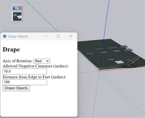 Draping Long Components Across Landscape Including Rotation To Account