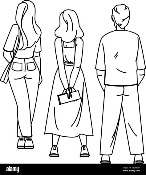 Patiently Queue Stock Vector Images Alamy