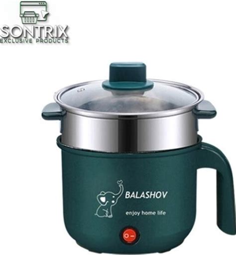 Sontrix Rijstkoker 600w 18l Dubbel Laags 2 Persoons Rijstkoker Met Stomer Bol