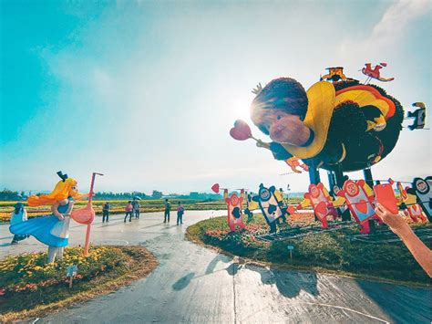 【新社花海】2024台中最大花海圖組，展出資訊！交通接駁車時間地點 吃貨瑪莉