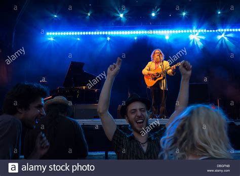 Spectators Sing Along With Canadian Singer Ben Caplan Singing And
