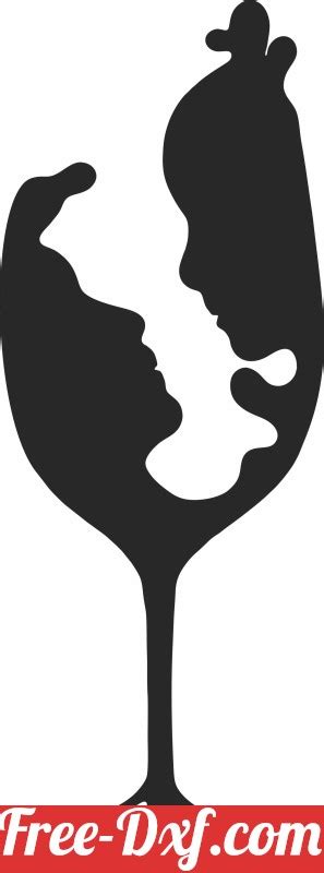 Download Wine Couple Love Glasse Pdahg High Quality Free Dxf File