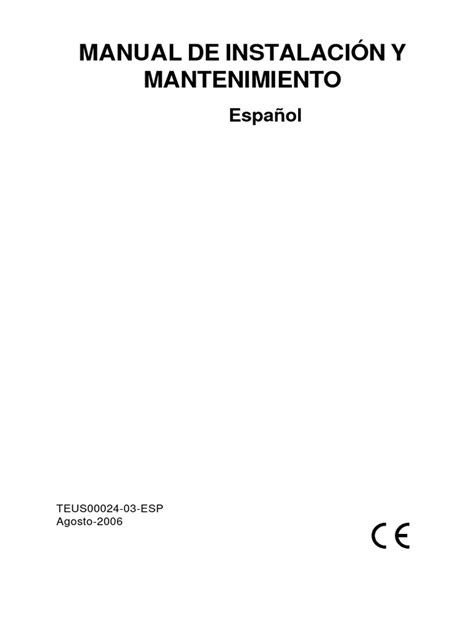 Manual De Instalacion Y Mantenimiento Pdf Residuos Cambiar