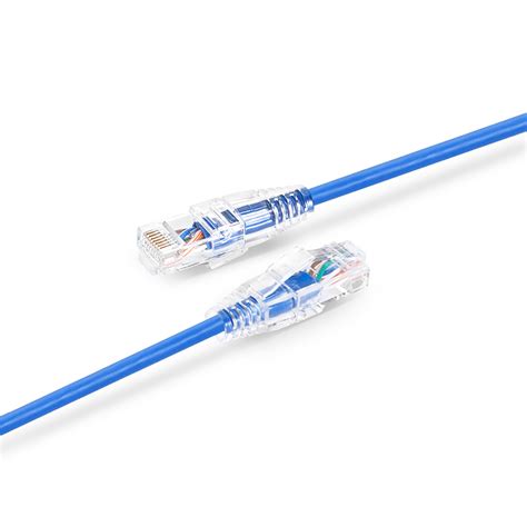 In M Cat AWG Snagless Unshielded UTP PVC CM Slim Ethernet Network Patch Cable Blue