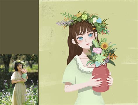 照片转插画、少女风、森系