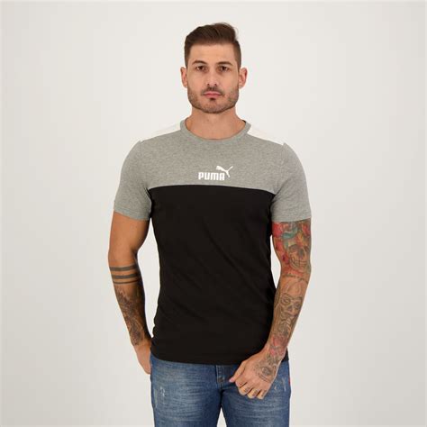 Camiseta Puma Ess Block Preta Futfanatics