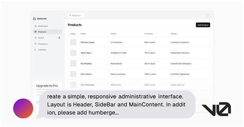 Reate A Simple Responsive Administrative Interface Layout Is Header Sidebar And Maincontent