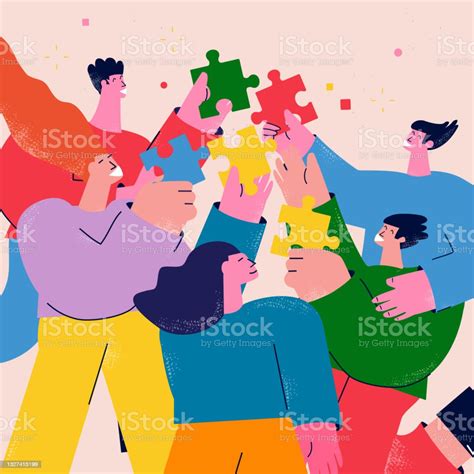 팀워크 및 팀 구축 기업 조직 및 파트너십 문제 해결 창의적인 솔루션 혁신적인 비즈니스 접근 방식 브레인스토밍 독특한 아이디어 및 기술 플랫 벡터 일러스트레이션 개념에 대한