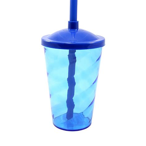 COPO FEST TAMPA E CANUDO CRISTAL 400 Ml LSC Toys