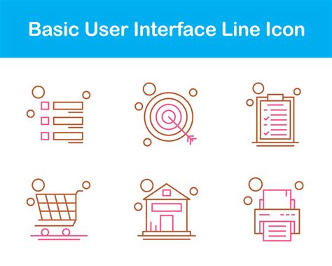 Basic User Interface Vector Icon Set 21458775 Vector Art At Vecteezy