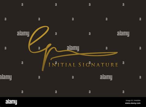 Lp Letter Signature Logo Template Elegant Design Logo Hand Drawn