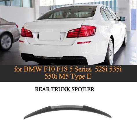 Carbon Fiber Rear Trunk Spoiler Wing Boot Lip Fit For Bmw F10 F18 Base