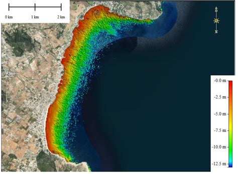 mapping the shallow seabed of the mediterranean coast using satellite