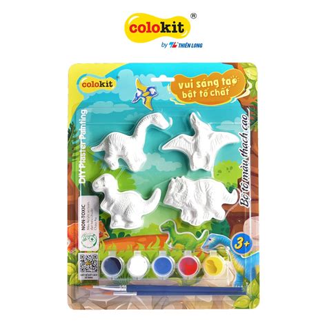 DIY Bộ đồ chơi tô tượng Thế Giới khủng Long Thiên Long Colokit KIT