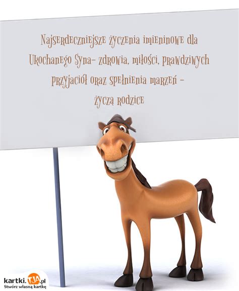 Najserdeczniejsze życzenia imieninowe dla Ukochanego Syna zdrowia Darmowe kartki