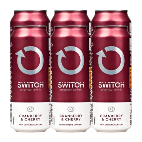 Switch Energy Drink Cranberry And Cherry 6x500ml Superb Hyper