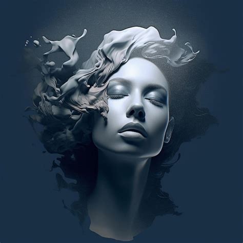 Premium Ai Image A Woman With Her Eyes Closed And The Word Quot S