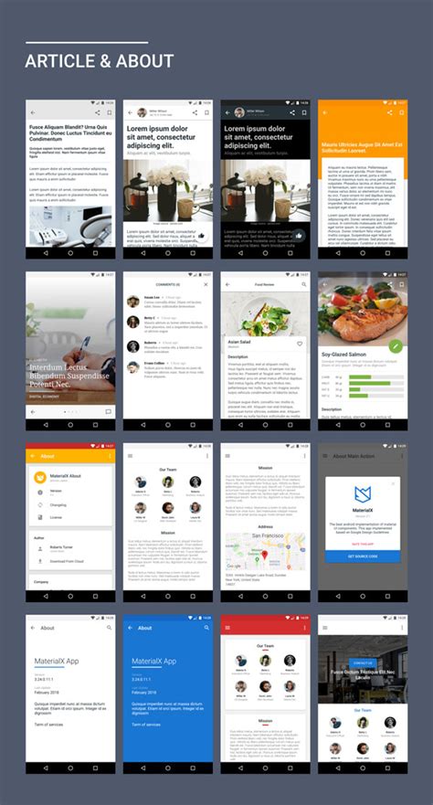سورس قالب های آماده متریال دیزاین اندروید مونکا