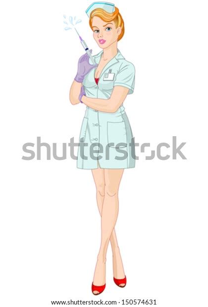 Sexy Nurse Syringe Stock Vector Royalty Free 150574631 Shutterstock