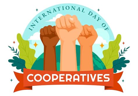 Día Internacional De Las Cooperativas Ilustración De Los Objetivos