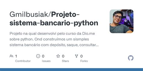 Github Gmilbusiakprojeto Sistema Bancario Python Projeto Na Qual