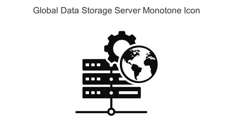 Global Data Storage Server Monotone Icon In Powerpoint Pptx Png And