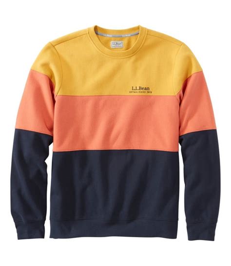 Mens Llbean 1912 Sweatshirt Crewneck Colorblock Sweatshirts At L