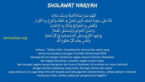 Lirik Sholawat Nariyah Lengkap Tulisan Arab Latin Dan Terjemahan Viral