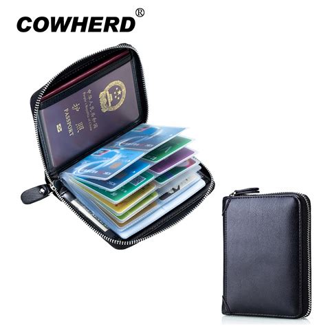 Passport Bag Rfid Driver License Bag Genuine Cow Leather Cover Driving