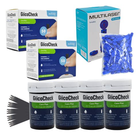 Tiras De Glicose Lancetas Multilaser Glicocheck Medir Glicemia Tiras Lancetas Love Sa De