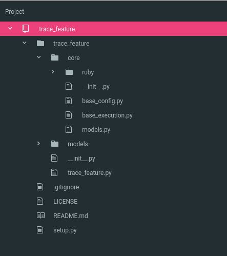 Descrição de Pastas Trace Features BDD
