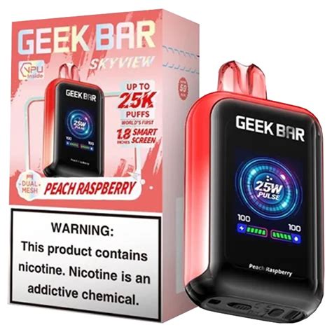 Geek Bar Sky View Disposable Peach Raspberry 5ct Display