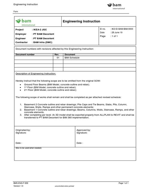 Engineering Instruction Project Ikea 2 Jgc Employer Engineer