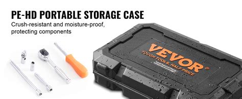 Vevor Socket Set 1 4 Inch Drive Socket And Ratchet Set 6 Point Socket