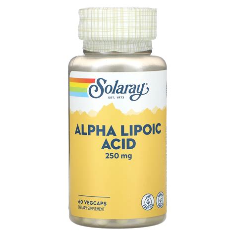 Solaray Alpha Lipoic Acid 250 Mg 60 Vegcaps