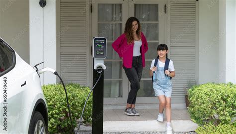 Happy Little Young Girl Learn About Eco Friendly And Energy