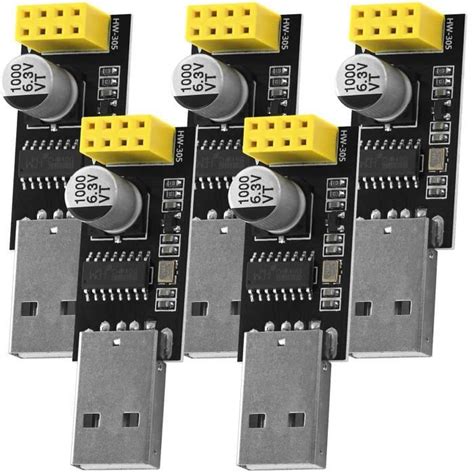 5 X Adaptateur Usb Pour Esp8266 Esp 01 Serial Wireless Wifi Y Compris Un Ebook[j367] Cdiscount