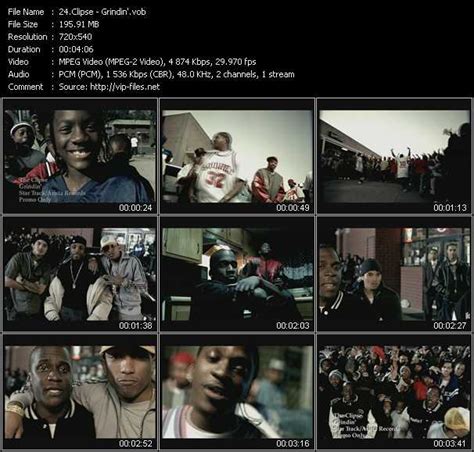 Clipse Grindin Download Music Video Clip From Vob Collection «hot