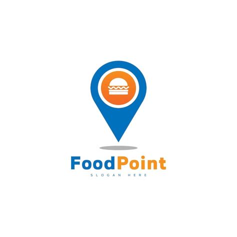 Premium Vector Pin Location Food Point Logo Vector
